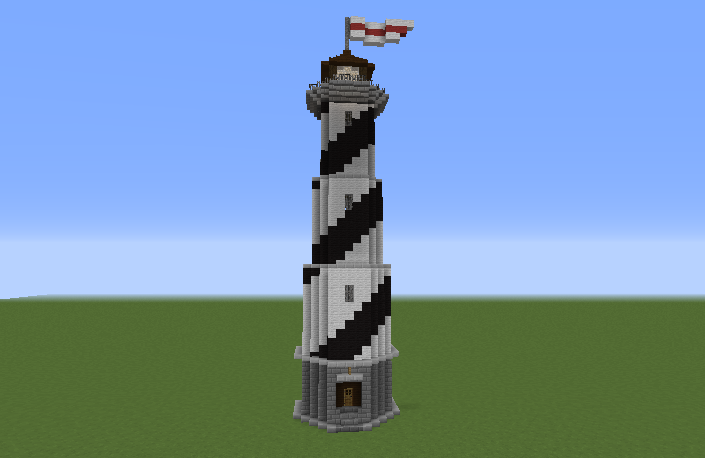 Lighthouse 1 Blueprints For MineCraft Houses Castles Towers And Lighthouse 1 Blueprints For MineCraft Houses Castles Towers And