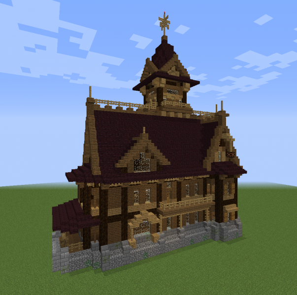 Vintage Victorian Mansion 2 - Blueprints for MineCraft Houses, Castles ...